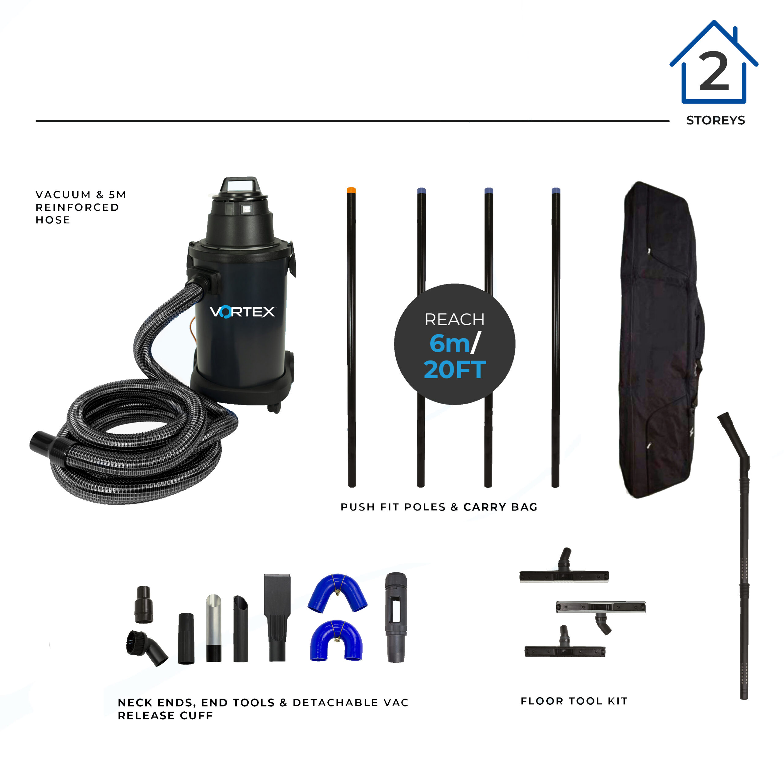 Vortex Gutter Vacuum Kit - Piccolo Entry Level - Ionic Systems