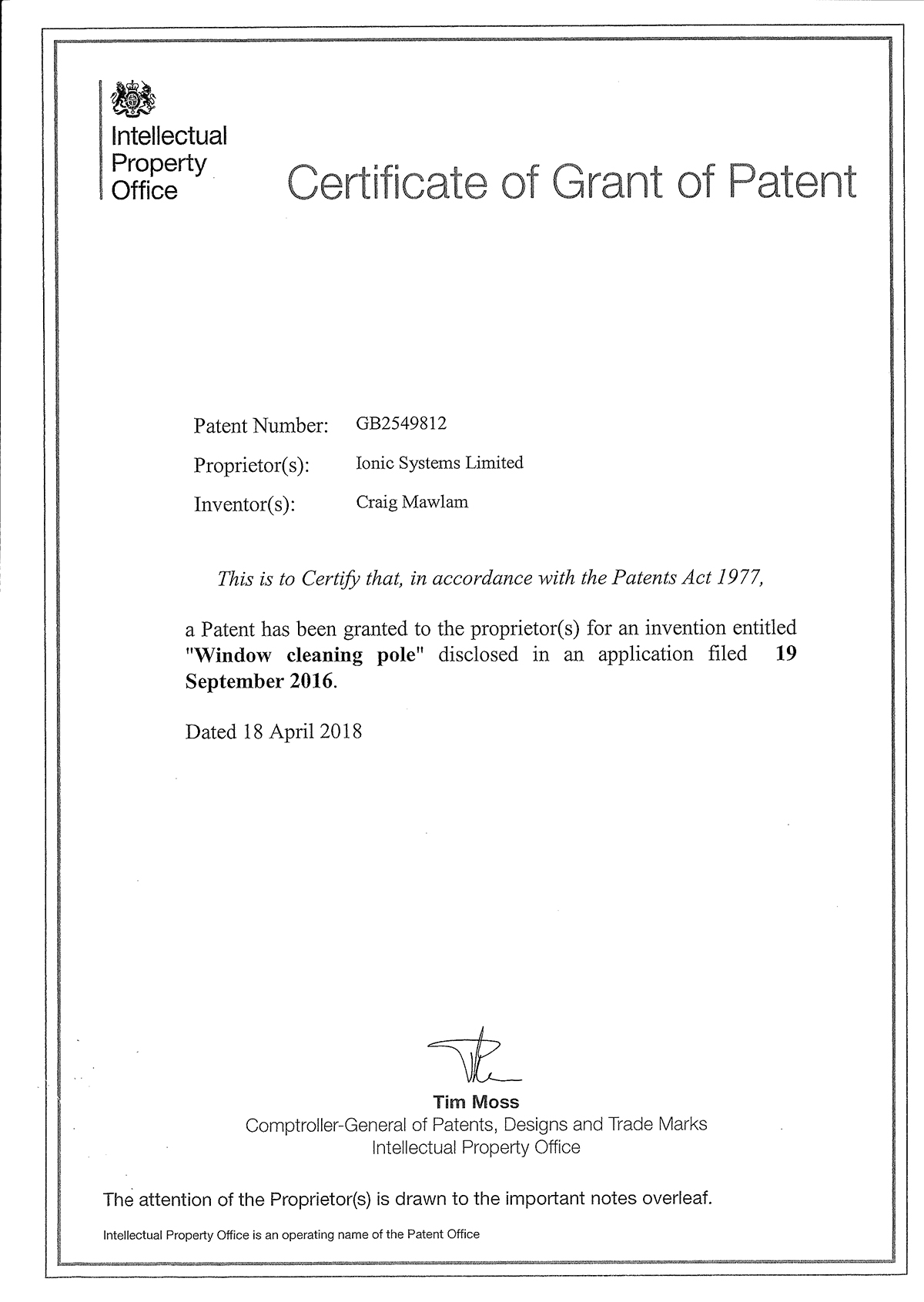 Endura CF 24ft Pole - Ionic Systems - The Reach & Wash® System